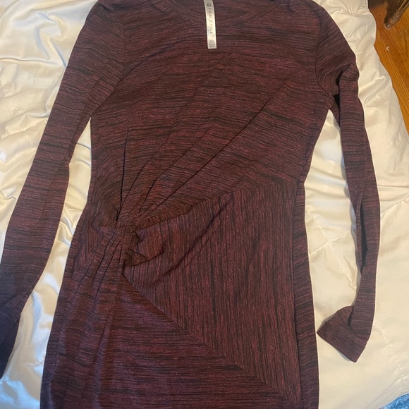 Fabletics | Dresses | Fabletics Red Long Sleeve Mock Neck Sheath Dress ...